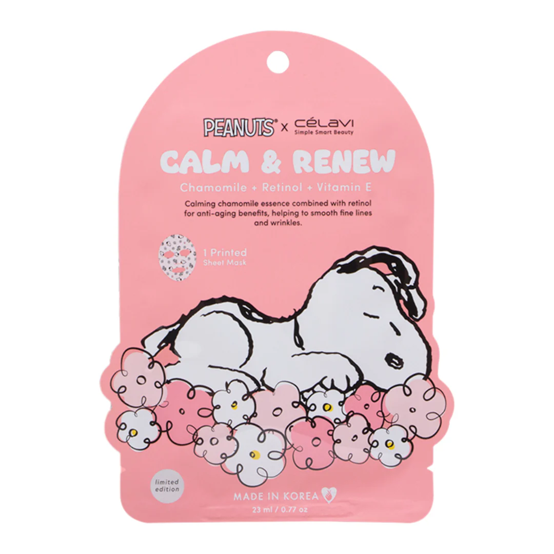 Mascarilla Snoopy Calm & Renew Celavi - Miami Beauty Hn